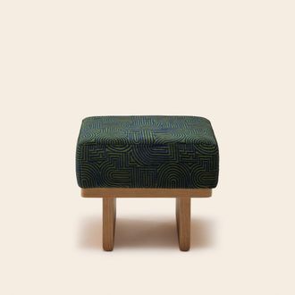 Madura Tabouret Anca Klark bleu nuit et vert olive - VERT