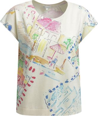 Milano &Auml;rmelloser Pullover mit All Over Print