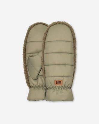 UGG F&auml;ustlinge aus fluff f&uuml;r Damen in Green, Gr&ouml;&szlig;e Nylon/Recycelte Materialien