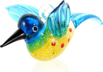 Holibanna Glasvogel Figur Als Raumdeko Kleiner Vogel Aus Glas F&uuml;r Wohnzimmer Und Schlafzimmer Filigrane Glasdeko Als Ornament F&uuml;r B&uuml;cherregal Und Schreibtisch E