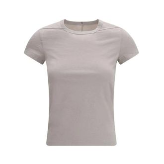 Rick Owens Femme, Tops, Beige, Taille: 38 FR T-shirt Classique Col Rond en Coton