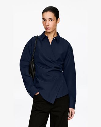 Arket Wickelhemd -Blau