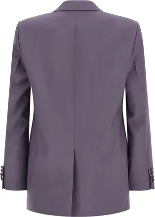 Gucci Double-Breasted Wool Blazer - Mauve