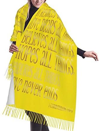 Generic Dialogue Int&eacute;rieur Quotidien Jaune Inspirant Echarpe Cadeau Hiver Foulards Doux &Eacute;tole Ch&acirc;le De Femme