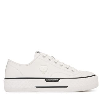 Karl Lagerfeld Sneakers aus Stoff KARL LAGERFELD Kampus Max III KL50470N Wei&szlig;