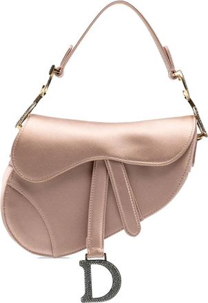 Dior Crossbody Bags - Mini Satin Crystal Embellished Saddle Bag - Gr. unisize - in Gold - für Damen