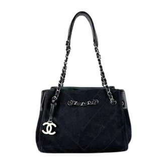 Chanel Sac bandouli&egrave;re vintage Pre-owned en toile - Femme - Pre-owned - Noir - Taille: ONE Size