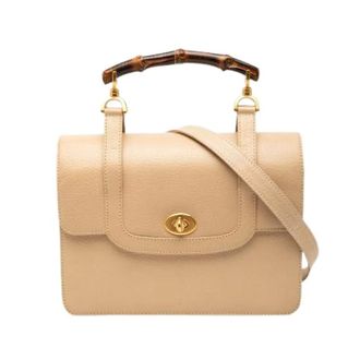 Gucci Pre-owned Bamboo Satchel - Femme - Pre-owned - Beige - Taille: ONE Size