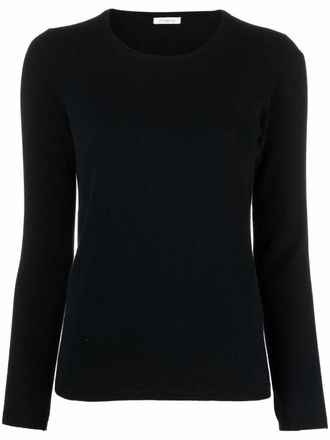 Malo pull en cachemire &agrave; manches longues - Noir