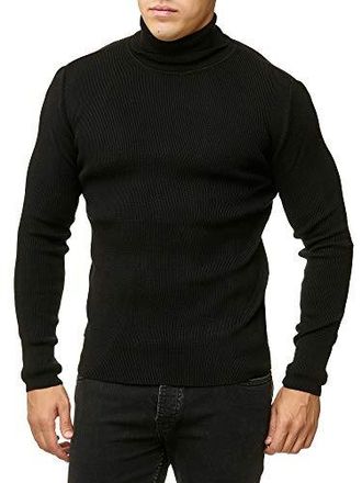 Red Bridge Hommes Manches Longes Pullover Basique Col Roulé Sweater Uni Casual Jumper