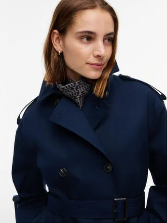 Tommy Hilfiger Kurzjacke COTTON SHORT TRENCH Baumwolle, Trenchcoat Style