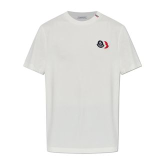 Moncler Logo Patch T-shirt - - Tops - Herren - Wei&szlig; - M