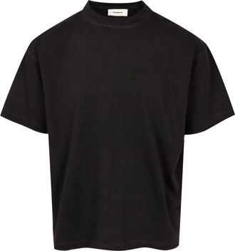 A Paper Kid Homme, Tops, Noir, Taille: M T-Shirt Col Rond