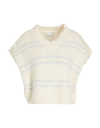 8 by YOOX WOOL STRIPED V-NECK KNIT VEST