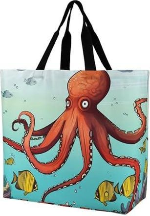 Generic Pus De Pieuvre G&eacute;ante Sac Fourre Tout L&eacute;ger Sacs De Courses Grand Sac Fourre-Tout Pour Voyage Gym Plage