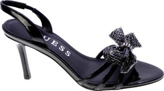 Guess Femme, Chaussures, Noir, Taille: 37 EU Sandales Vegan Argent avec Strass