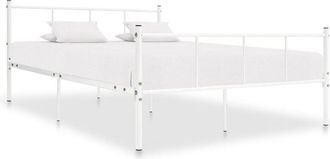 vidaXL Cadre de lit sans matelas blanc m&eacute;tal 120x200 cm Vidaxl