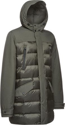 Geox Langjacke SAPIENZA im Materialmix, 4 Taschen, Kapuze, verdeckter Rei&szlig;verschluss