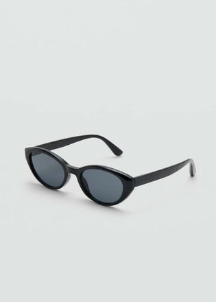 Mango Lunettes de soleil monture ovale noir - Femme - Taille unique - MANGO