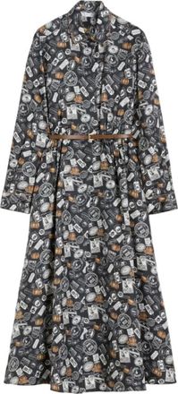 Max Mara Femme, Robes, Multicolore, Taille: 34 FR Printed Silk Shirt Dress