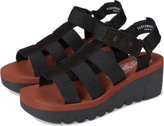FLY London Fly London Damen YOJI198FLY Sandal, Black/Black/Brick, 42 EU