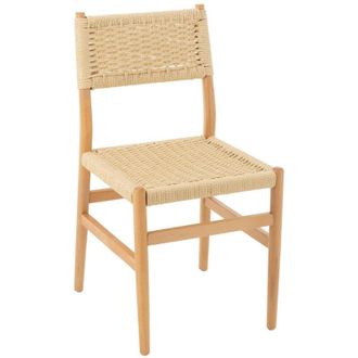 Paris Prix Chaise Corde en Bois Lap 87cm Naturel