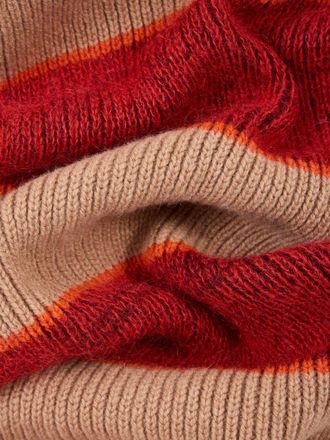 Paul Smith Striped Wool Scarf - Red