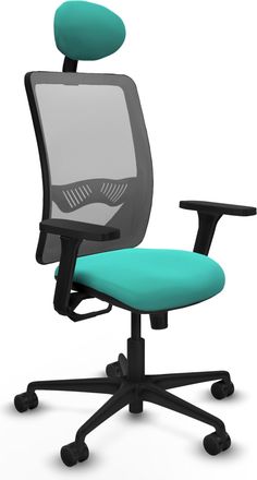 Piqueras y Crespo Stuhl aus Pc Mesh Zulema mit 3D-Armen, h&ouml;henverstellbarer Lendenwirbelst&uuml;tze und festem Kopfteil, ausgestattet mit Sincro 3 Positionen und Schneidesch