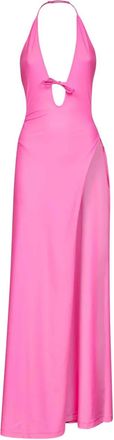 Balenciaga robe longue &agrave; dos nu - Rose