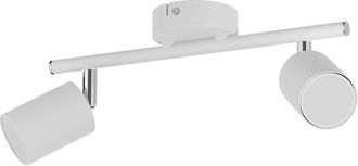 LEDs Com Deckenstrahler WAIKA, zweiflammig, weiß, matt + GU10 LED Lampen 3-Stufen Dimmen: je max. je 500lm warmweiß