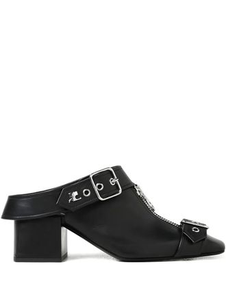 Courrèges mules Gogo à boucle - Noir
