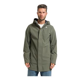 K-Way Gr&uuml;ne Bonded Jacke- Wasserdicht- Winddicht - - Jackets - Herren - Gr&uuml;n - L