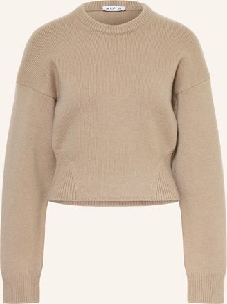 Alaia Ala&iuml;a Pullover Mit Cashmere beige