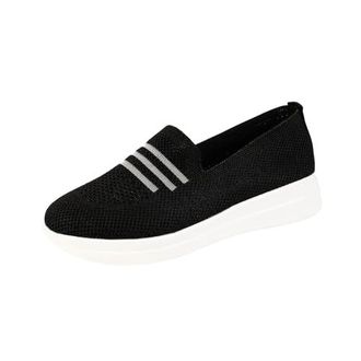 Generic Chaussures &agrave; enfiler pour femme - Coupe large - Style d&eacute;contract&eacute; - Bout rond - L&eacute;g&egrave;res et respirantes - Semelle &eacute;paisse - Confortables - Pour la gym,