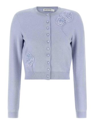 Self Portrait Cardigan - Bleu Clair