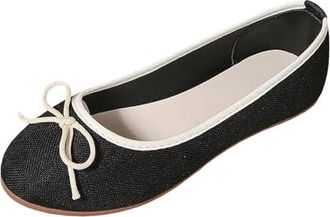 Generic Ballerines plates d&eacute;contract&eacute;es &agrave; bout rond pour femme - L&eacute;g&egrave;res, respirantes et confortables - Chaussures classiques &agrave; enfiler - Chaussures de travai