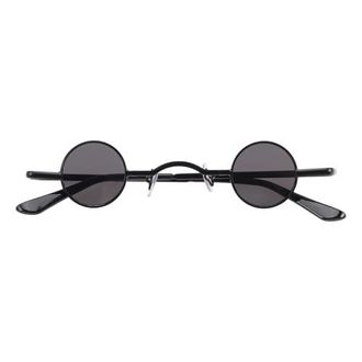 IFUNDOM Lunettes de Soleil Punk Rondes Vintage avec Monture M&eacute;tallique Cercle Protection UV pour Hommes et Femmes Accessoire Mode pour F&ecirc;te et Vacances