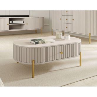 Best Mobilier Jaime - table basse 100 cm - 1 tiroir - beige