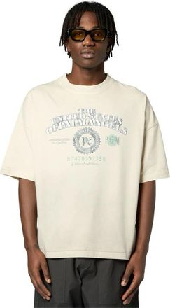 Palm Angels Dollar Loose T-shirt - Beige - - Tops - Herren - Beige - M