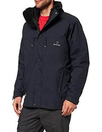 Bermudes Parka Hiker 3 en 1 Manteau imperméable, Bleu (Navy 204), Small (Taille Fabricant:S) Homme