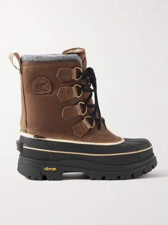 Sorel Caribou Horizon Schn&uuml;rstiefel Aus Gore-tex Mit Fleecebes&auml;tzen - Braun