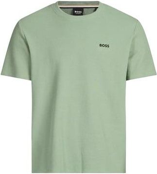 HUGO BOSS T-shirt &agrave; col rond en coton piqu&eacute; m&eacute;lang&eacute;