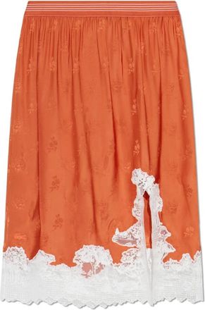Lacoste Femme, Jupes, Orange, Taille: 42 FR Runway Landscape Embroidery Tulle Skirt