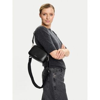Calvin Klein Handtasche Calvin Klein Webbing Double Strap Camera Bag LV04F3165G Schwarz