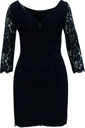 Diane Von Fürstenberg robe courte en dentelle - Bleu