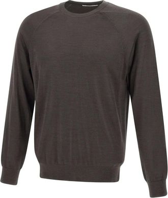 KANGRA Homme, Pulls, Brun, Taille: XL Pull ras du cou en soie et cachemire