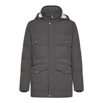 Brunello Cucinelli Homme, Vestes, Gris, Taille: XL Veste matelass&eacute;e