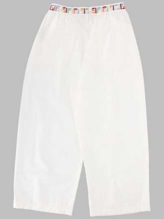 Fendi Logo Belt Trousers - White