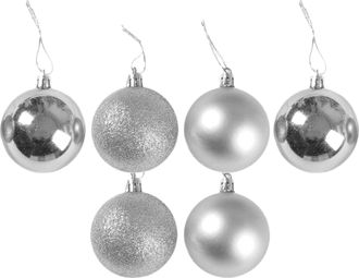 Generico Goldene Weihnachtskugeln, bruchsicher, Set mit 6, 8 cm | bruchsichere Anh&auml;nger | Schaumstoffkugeln f&uuml;r Baum, Hochzeit, Party, Garten, Innenbereich, Ei