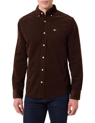 GANT Herren REG Corduroy Shirt Hemd, Braun, M